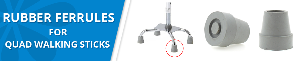 Rubber Ferrules Tips For » Quad Walking Sticks | Buy Now